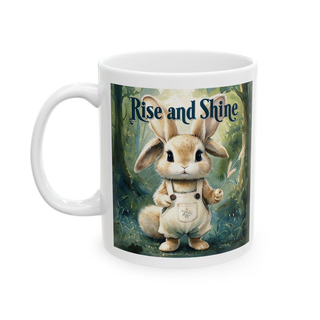 Whimsical Nature-themed Ceramic Mug, Forest Animals Design, Perfect for ...