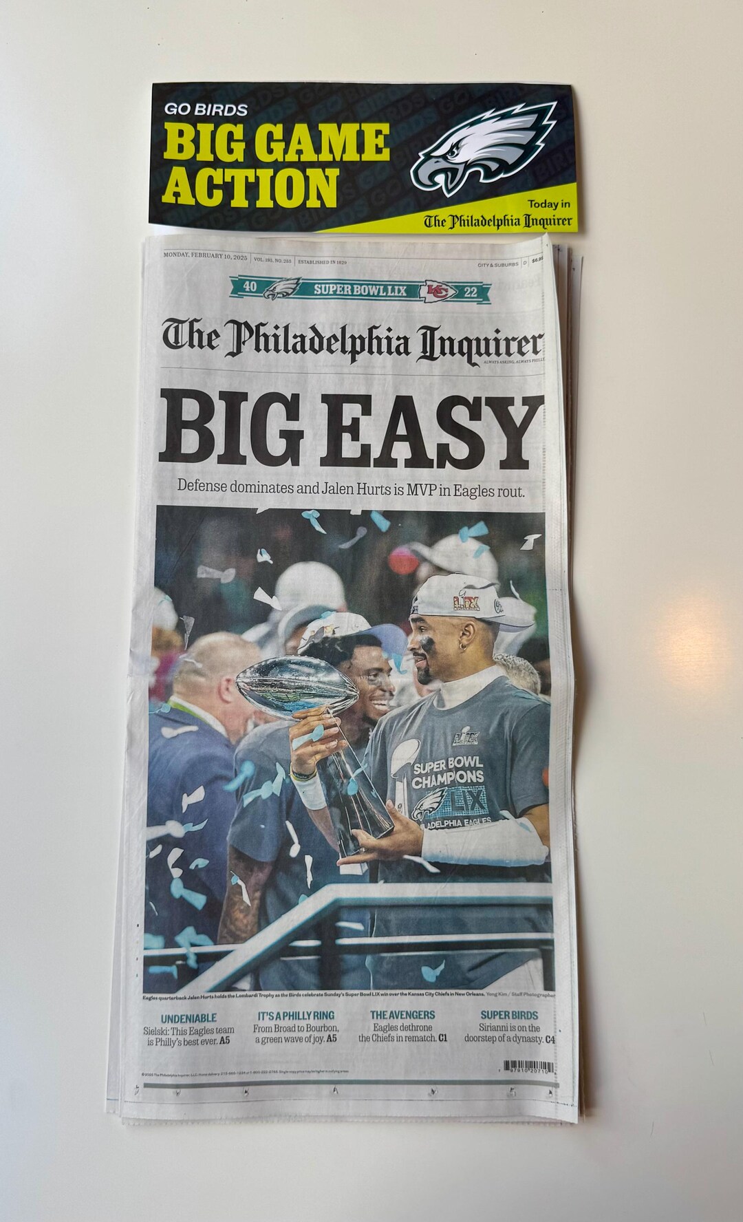 Philadelphia Eagles Super Bowl LIX Newspaper: Champions Edition - Etsy