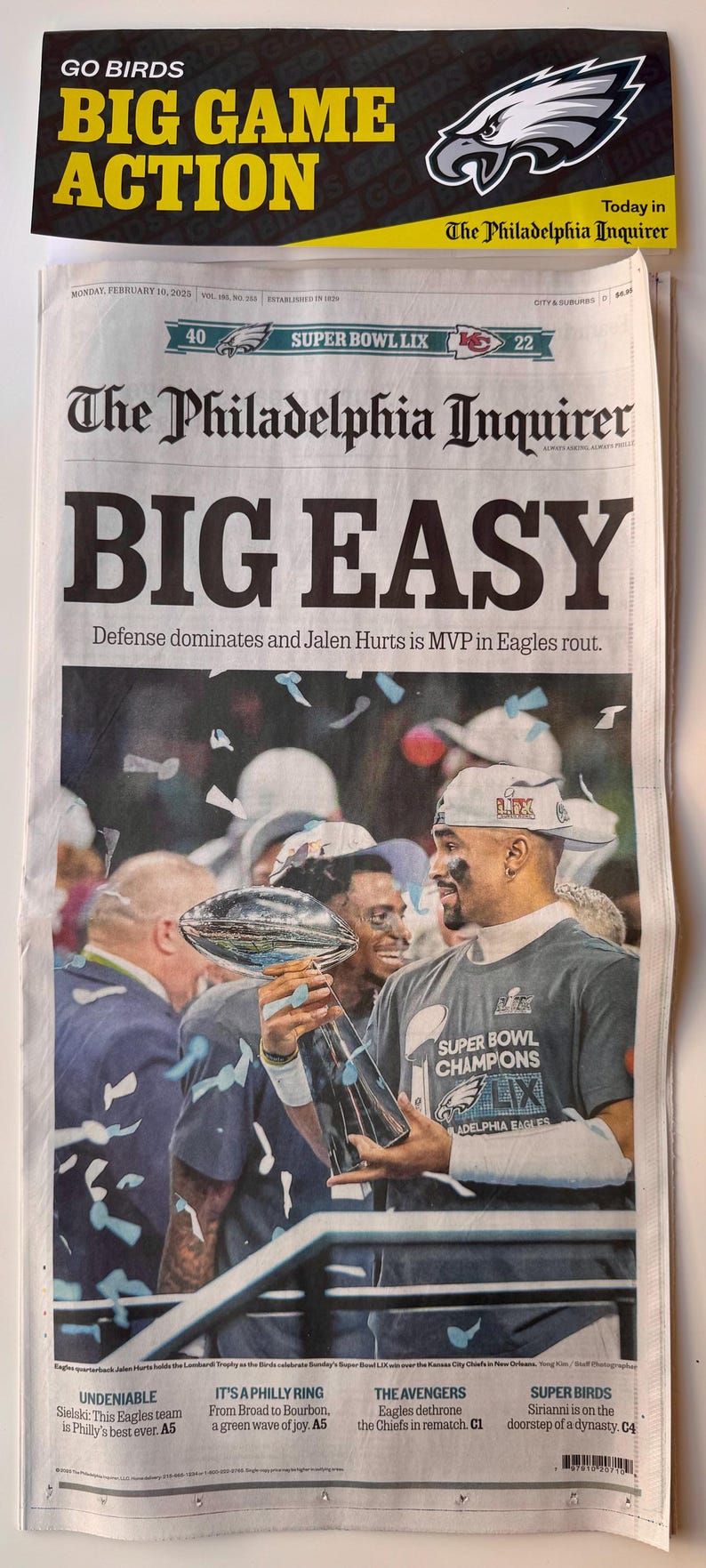 Philadelphia Eagles Super Bowl LIX Newspaper: Champions Edition - Etsy