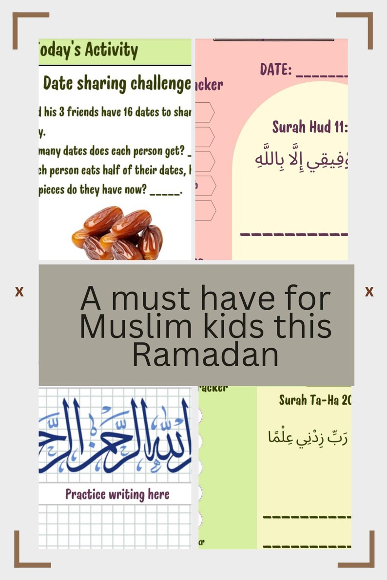 Ramadan Printable Planner for Kids Ramadan Journal for Kids Ramadan ...