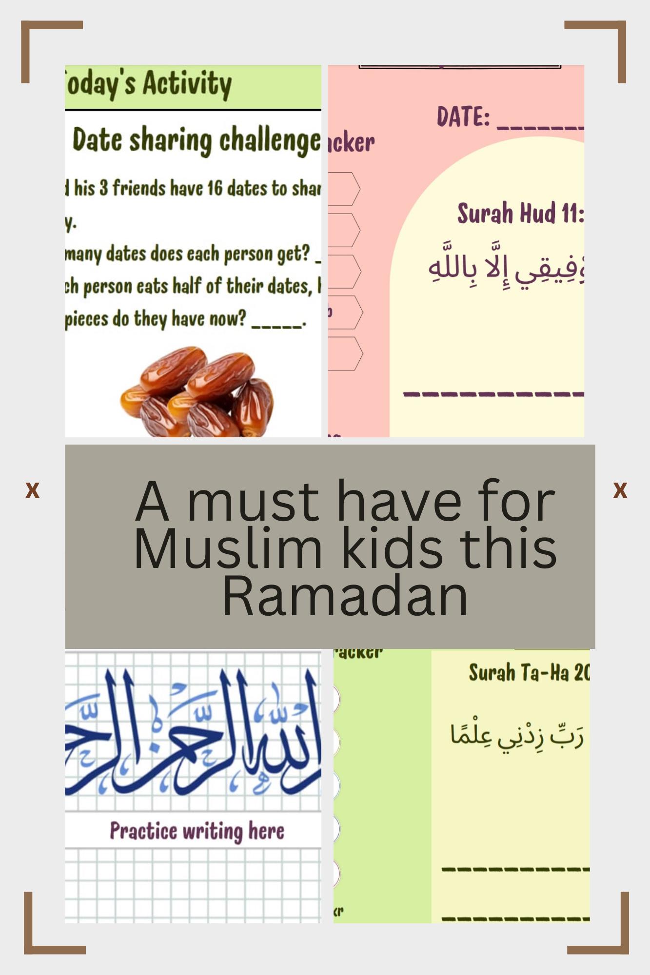 Ramadan Printable Planner for Kids Ramadan Journal for Kids Ramadan ...