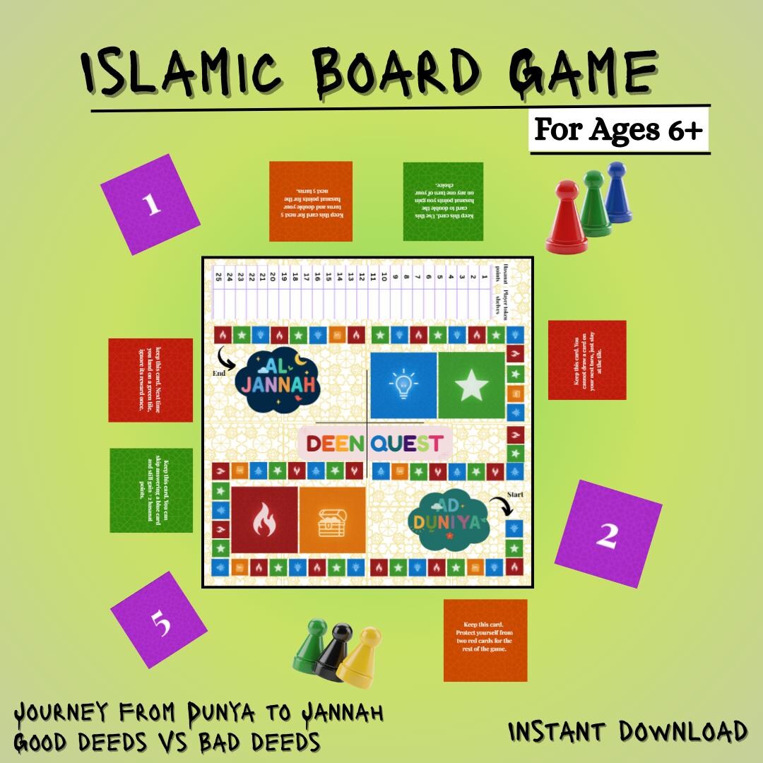 Islamic Board Game: Good Deeds Vs Bad Deeds - Quran Quiz (digital ...
