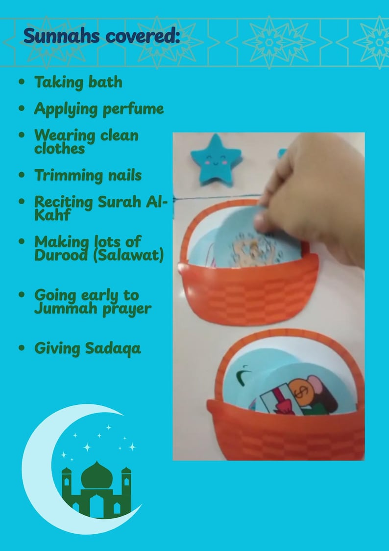 Islamic Jumuah Activity: Sunnah Tracker, Friday Routine Chart (digital ...