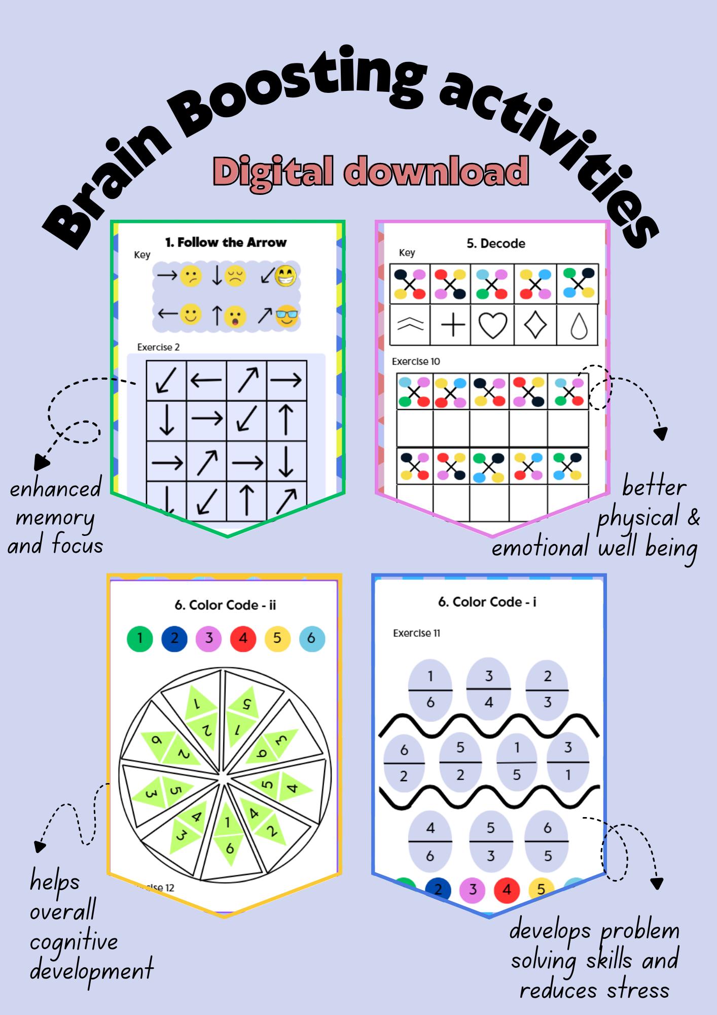 Brain Gym Activities for Kids | Brain Games for Kids | Printable ...