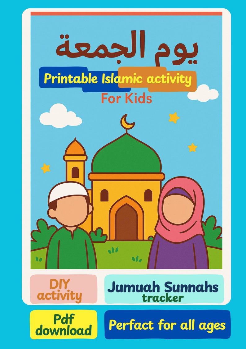 Islamic Jumuah Activity: Sunnah Tracker, Friday Routine Chart (digital ...