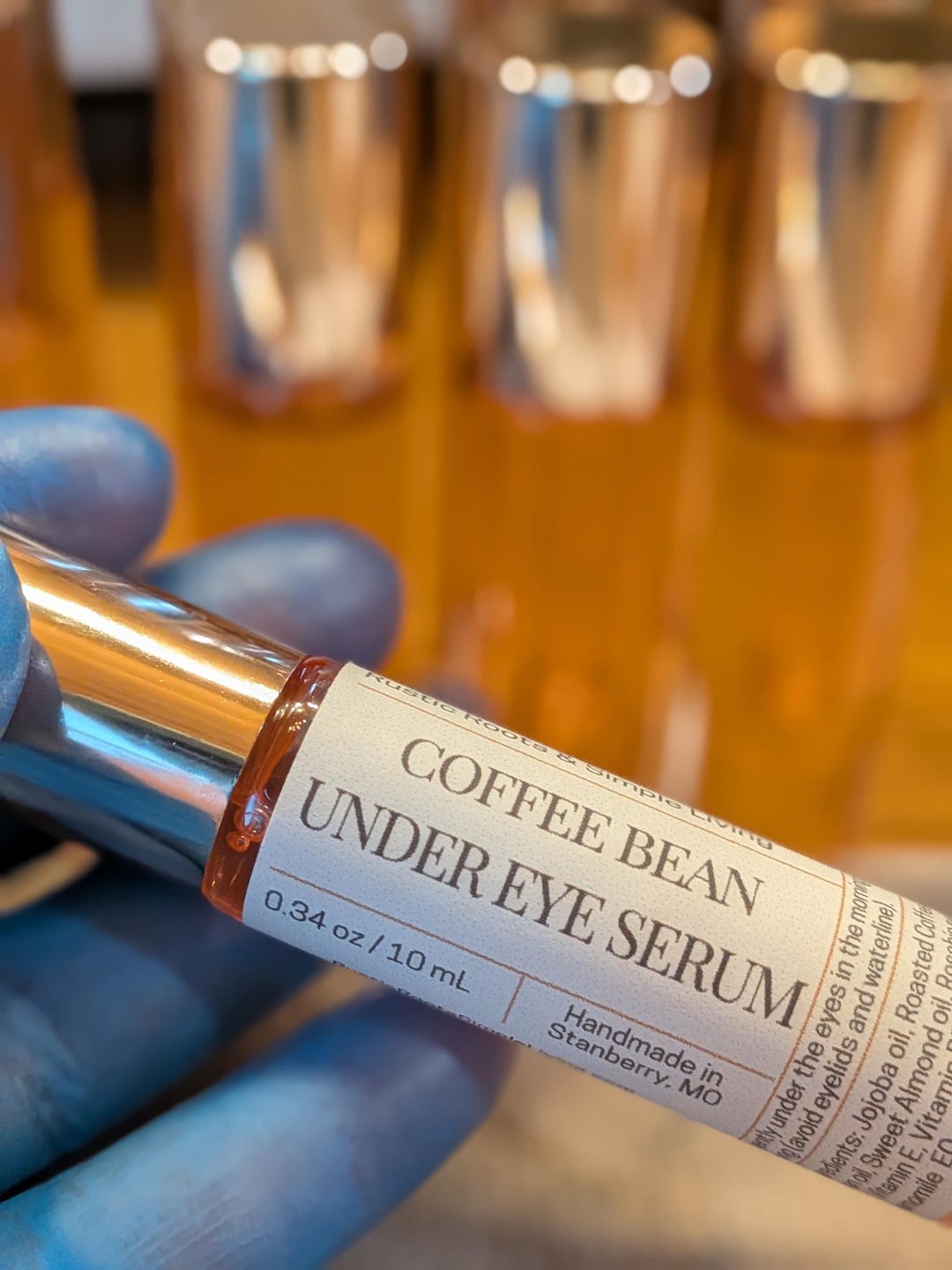 Coffee Bean Under Eye Serum | Natural Rollerball | .34 Oz - Etsy