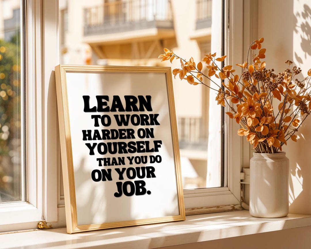 Personal Growth Quote Wall Art, Jim Rohn Inspired Printable, Black and ...