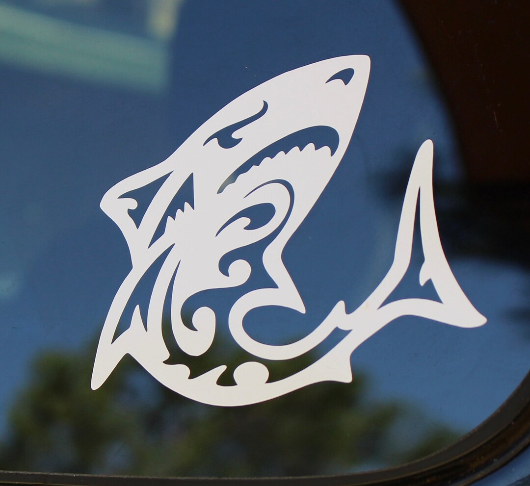 Shark Vinyl Decal - Etsy