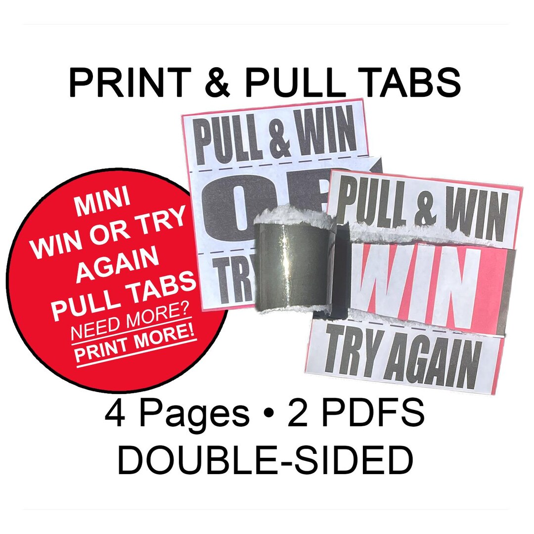 Printable Pull & Win Pull Tabs – Party Raffle Game | Bingo-style PDF - Etsy
