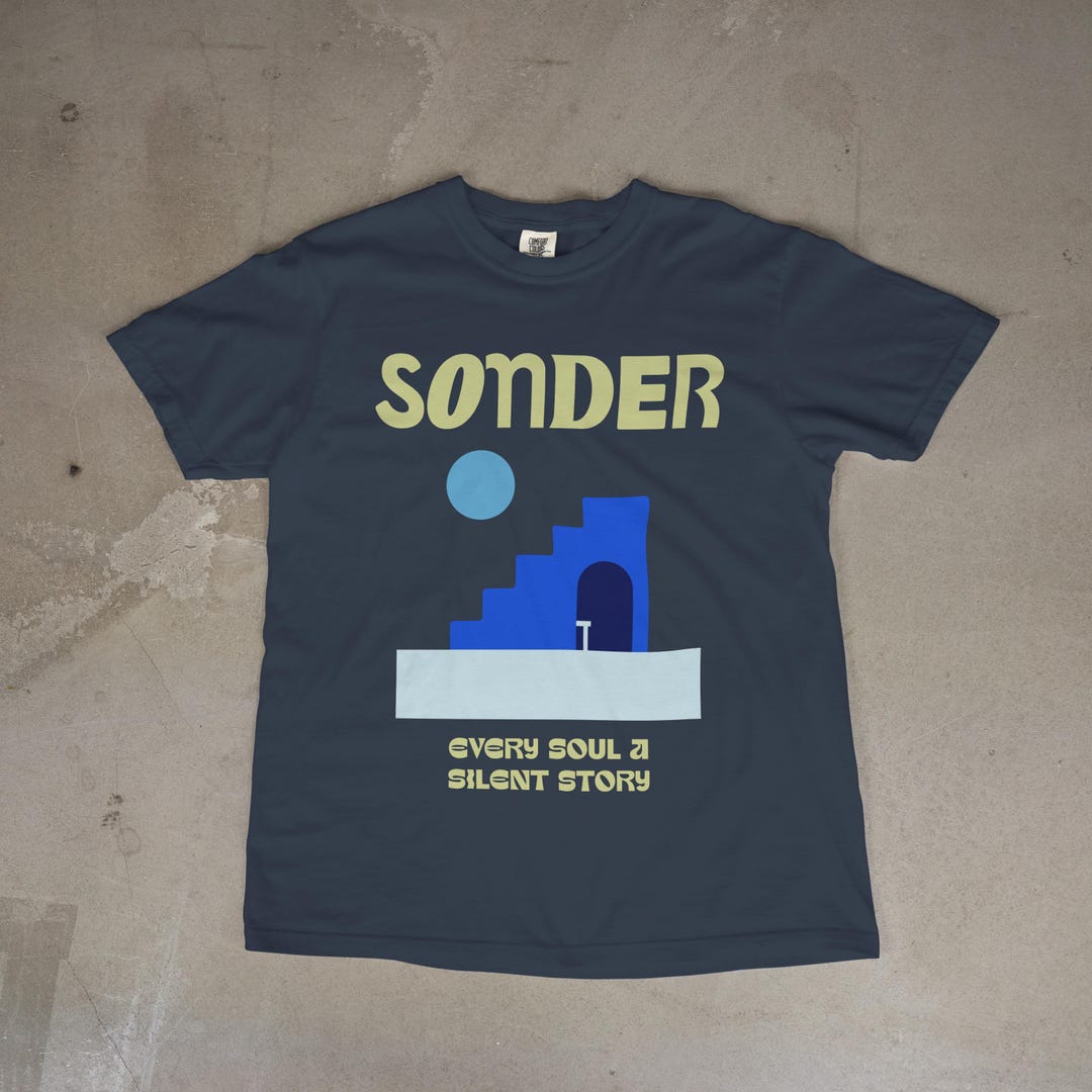 Sonder Shirt ,aesthetic Quote Graphic Tee, Night Sky Deep Thinker T ...