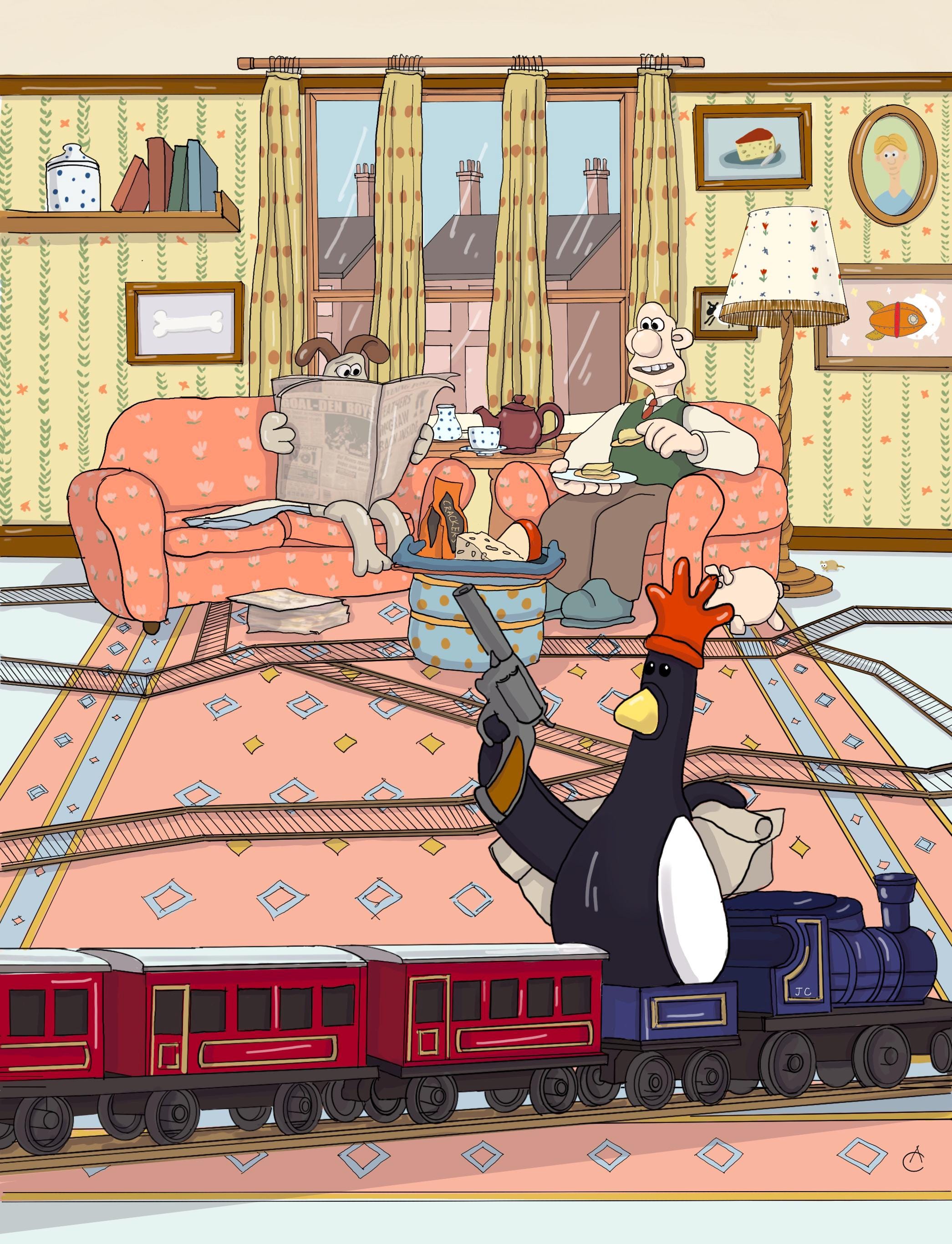 Wallace & Gromit Living Room Scene - Etsy