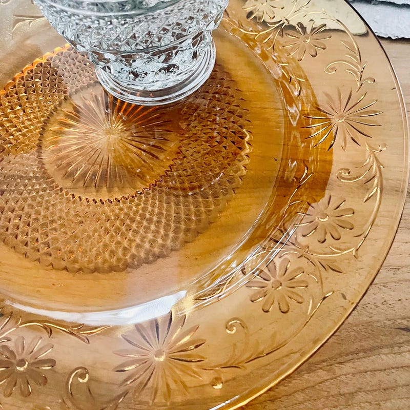Amber Glass Plates - Etsy