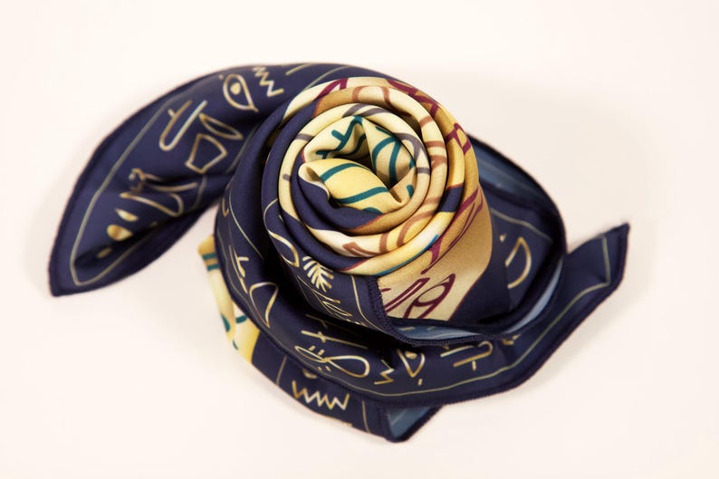 Egyptian Ornament Scarf – Ancient Egypt Inspired Pattern Shawl ...