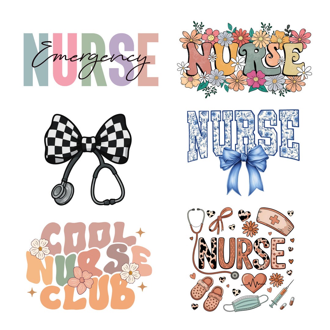 Nurse Fall PNG Bundle: Floral Sublimation Designs (instant Print) - Etsy