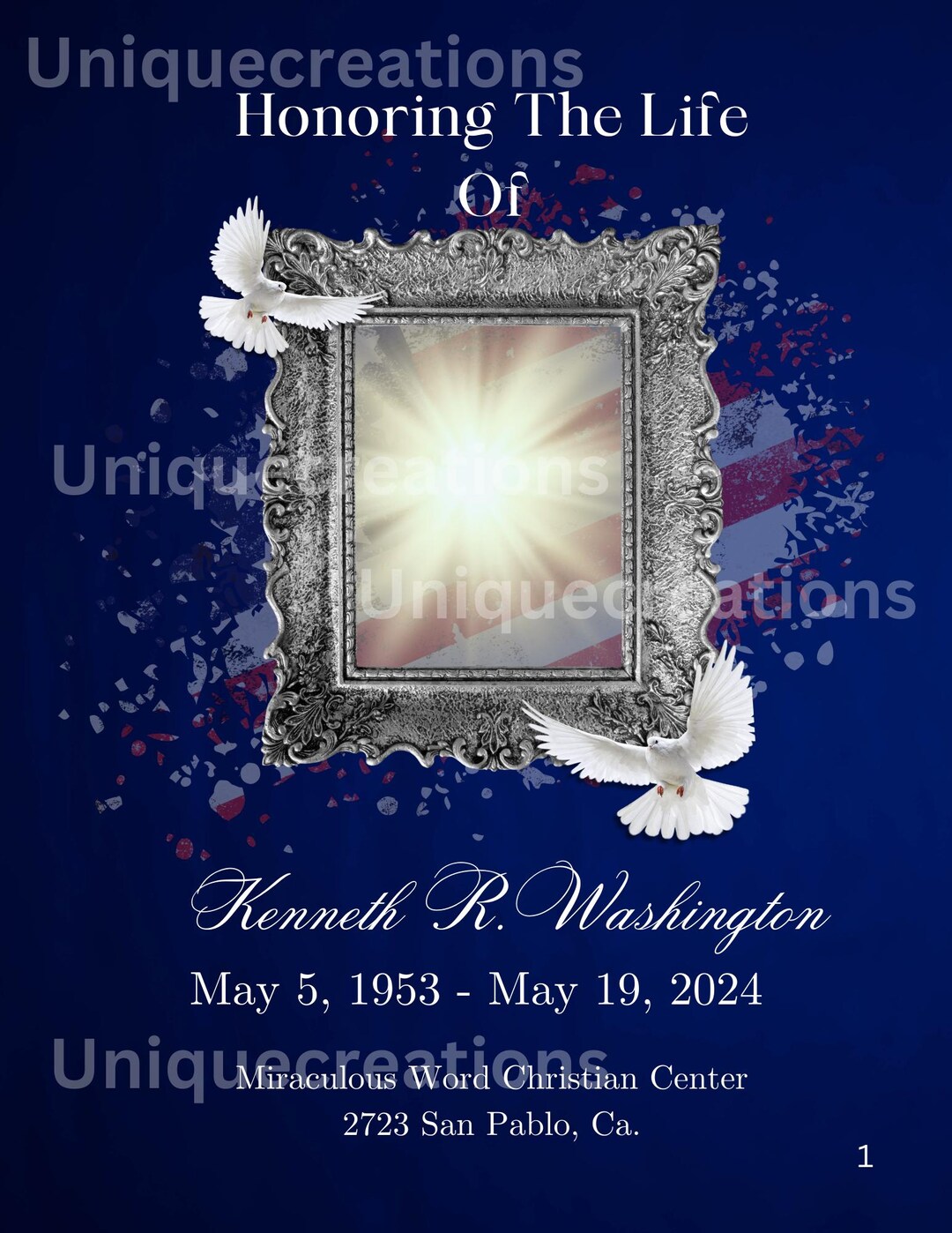 Veteran Editable Memorial Picture, Editable Canva Veteran Memorial ...