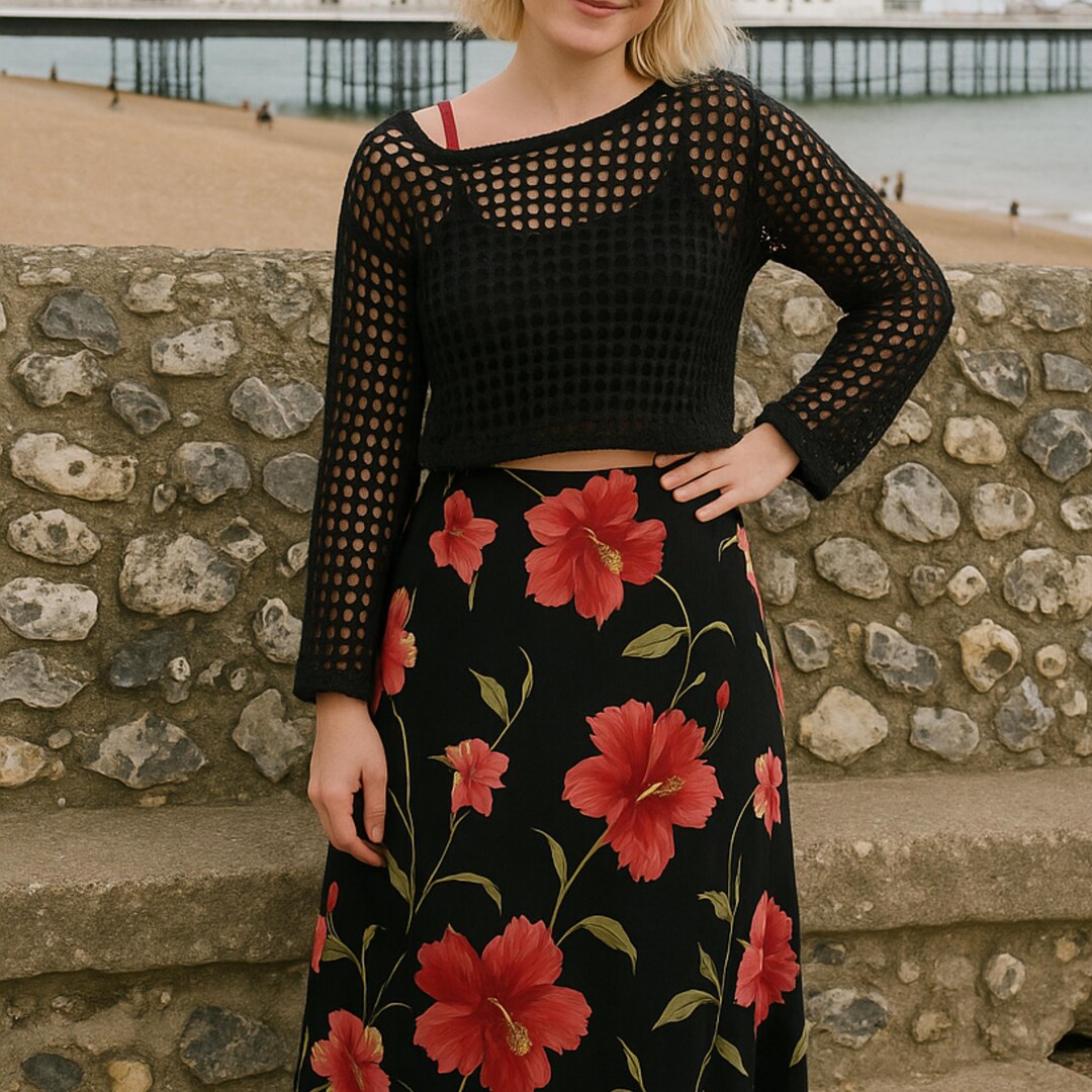 Meshed up Top Crochet Pattern, PDF Digital Download, See Through Mesh ...