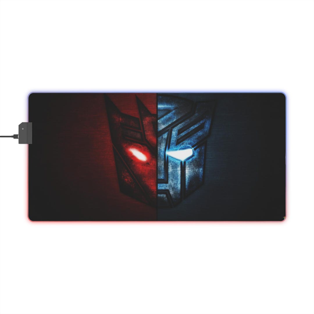 Gaming Mouse Pad, Transformers Autobots Decepticons Anime, LED Light Up ...