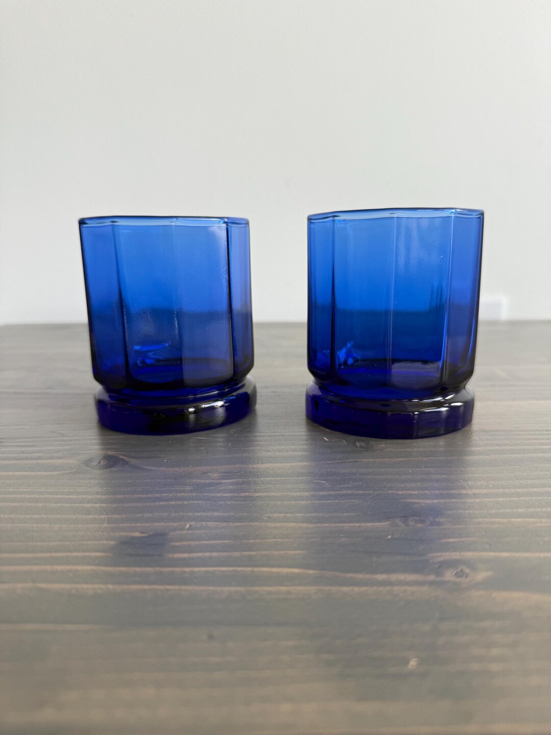 Vintage Essex Colbalt Blue Decagon Glasses by Anchor Hocking - Etsy
