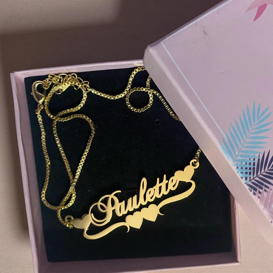 Custom Name Necklace – Personalized Stainless Steel Pendant, Heart or ...