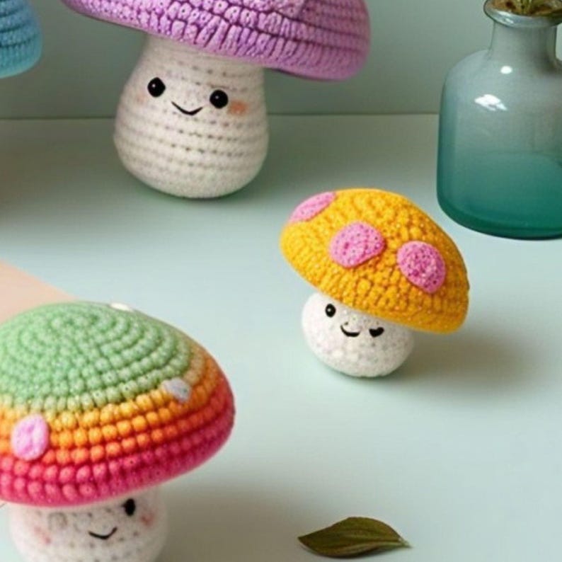 Cute Mushroom Crochet Pattern PDF | Amigurumi Mushroom DIY | Easy ...