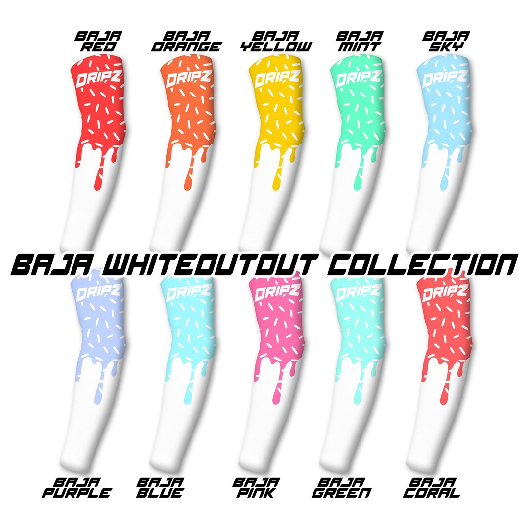 Sprinkle Drip Arm Sleeve Custom Ice Cream Paint Swag Baseball Softball ...