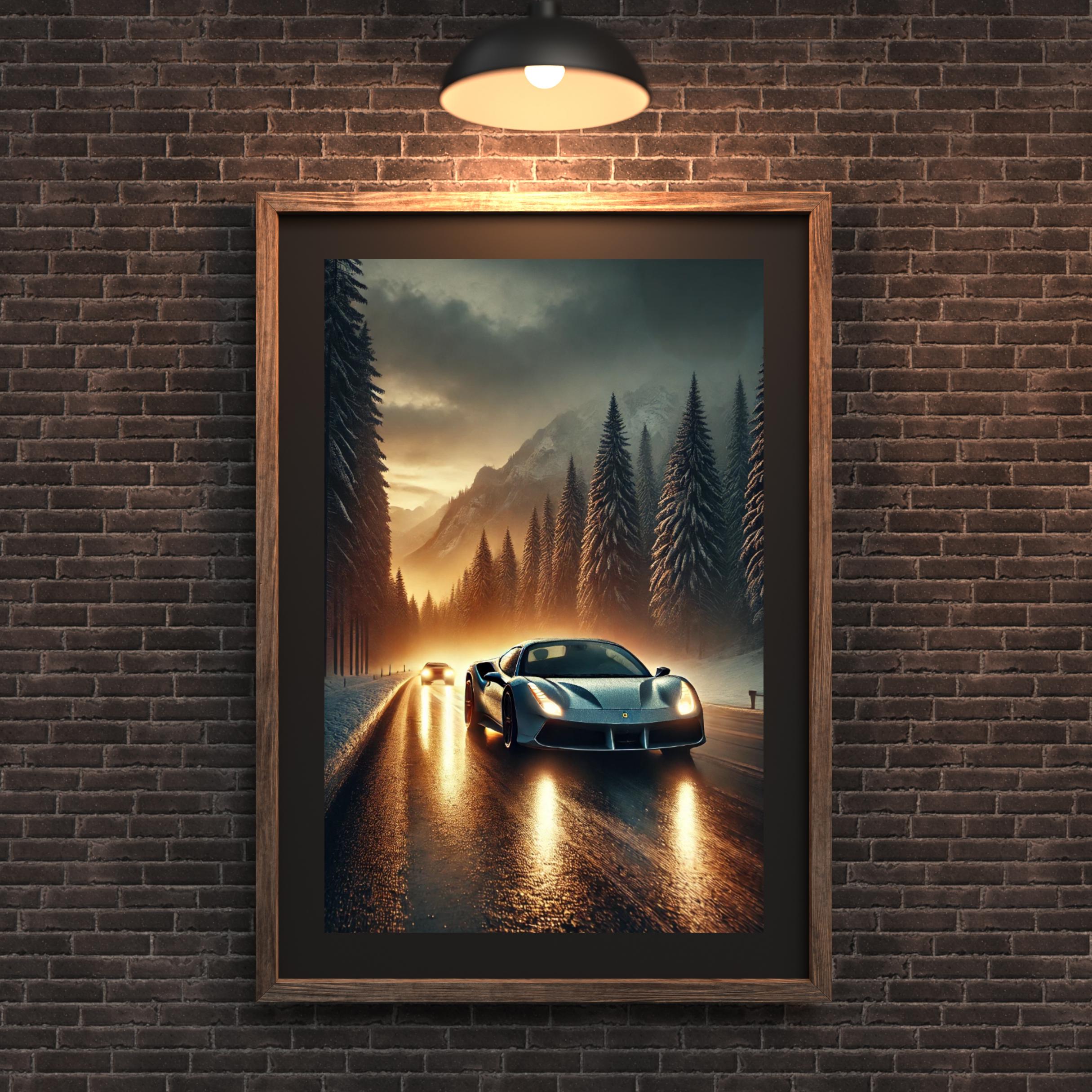 Ferrari 488 Pista Print | Ferrari Poster | Car Print | Hyper Car Poster ...