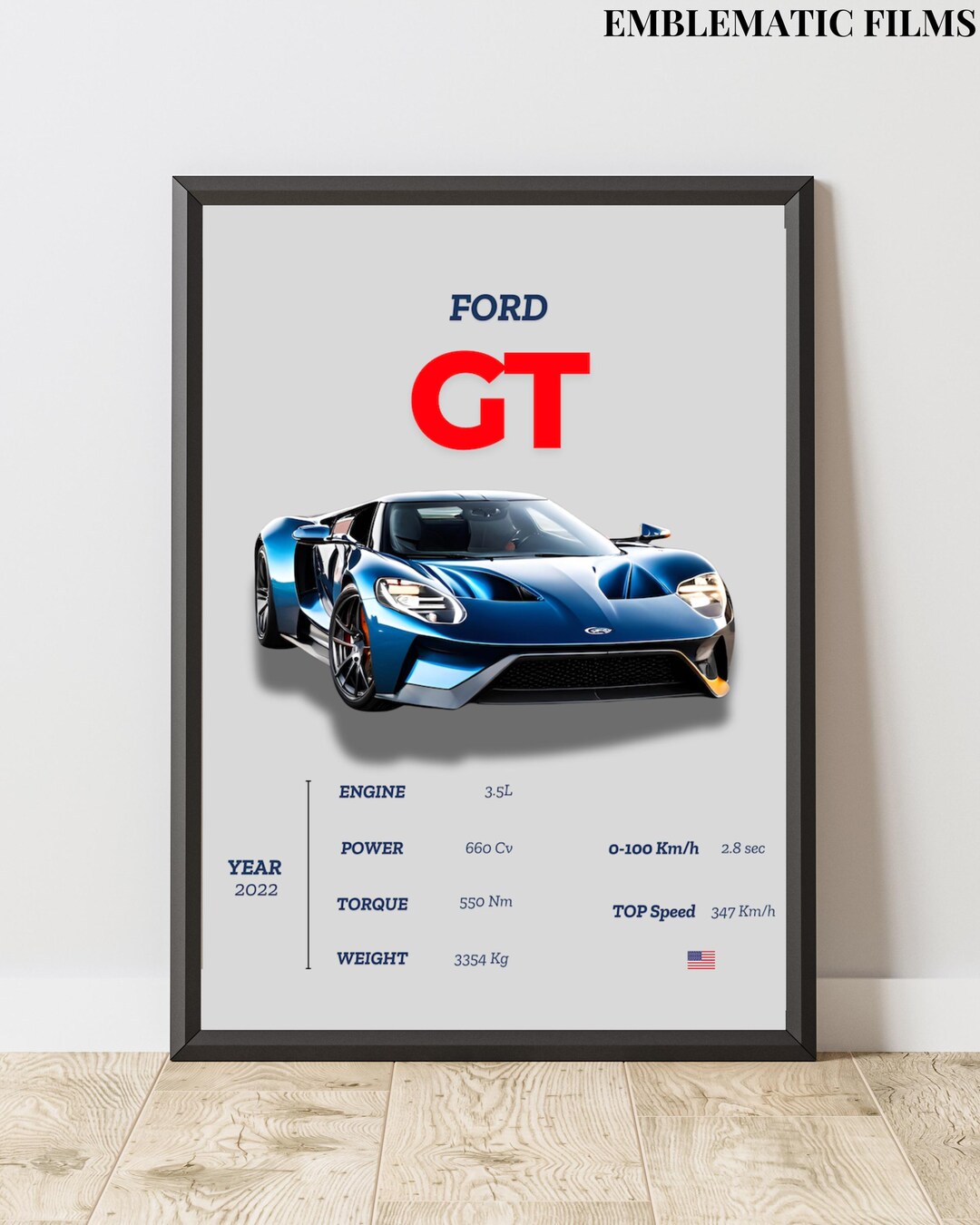 Ford GT Poster Digital Download #3 | Hype Car Poster | Supercar Print ...