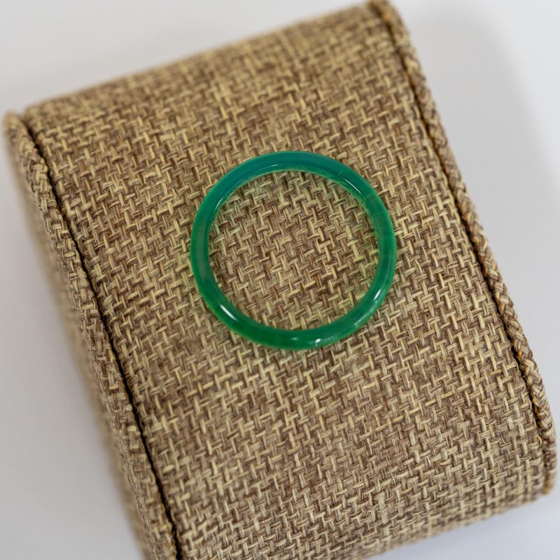 Green Stone Ring - Etsy