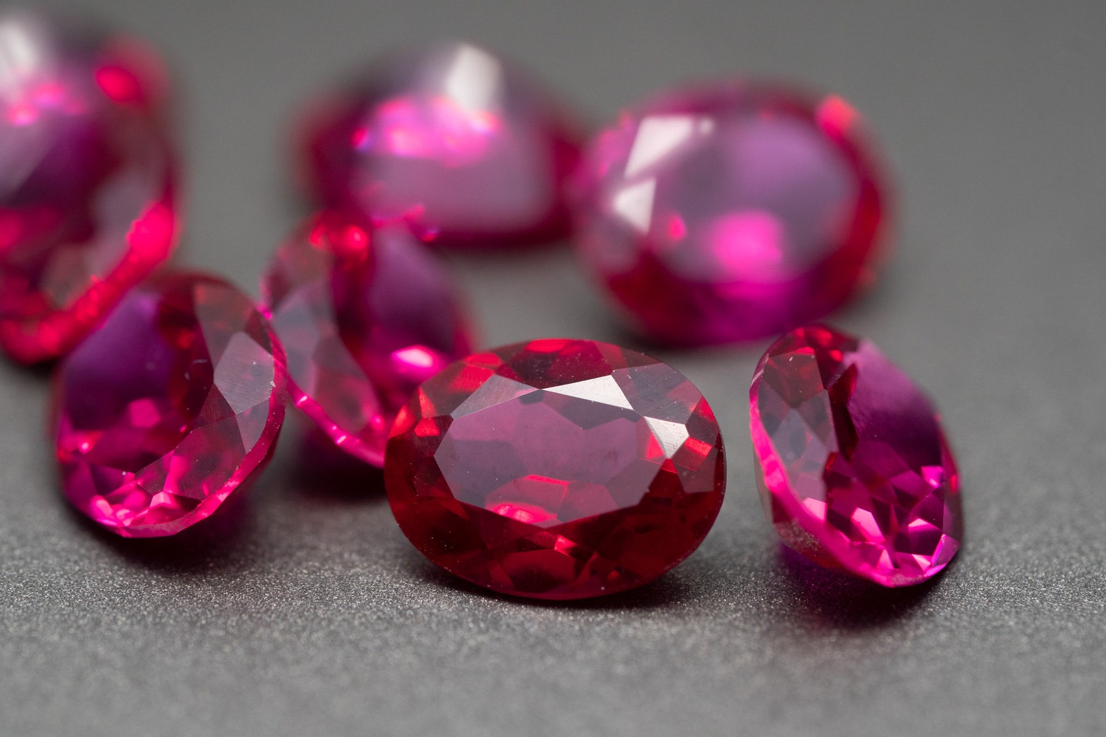 Oval Faceted Lab Created Ruby - (red Synthetic Corundum) Various Sizes ...