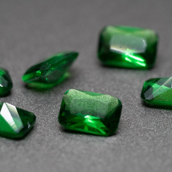 Emerald Cut Glass - Etsy