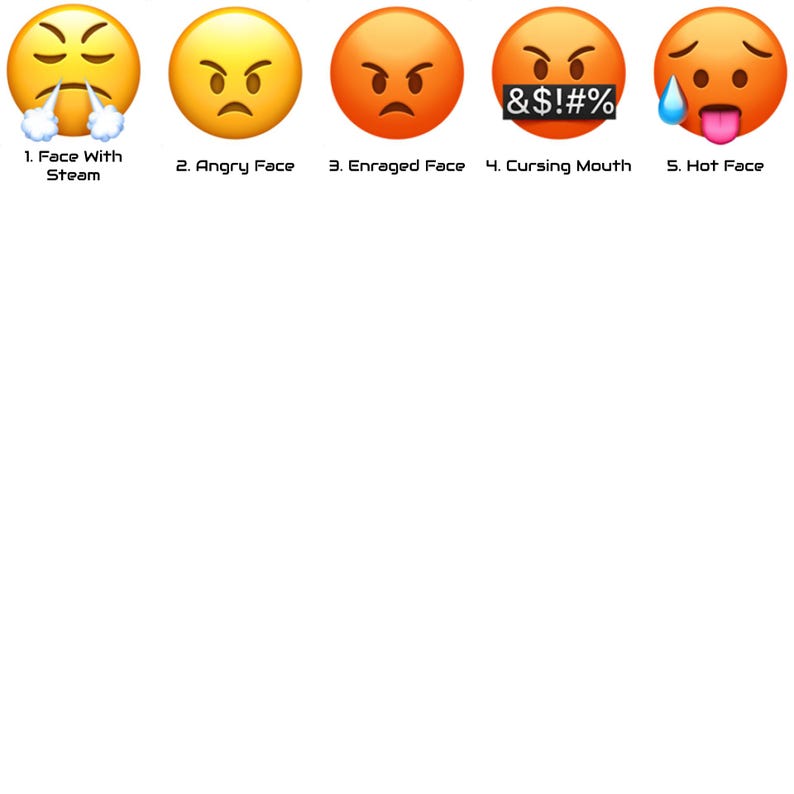 Real Life Angry Emojis! 5+ Angry Emojis for Home Decor, Desk Decor ...