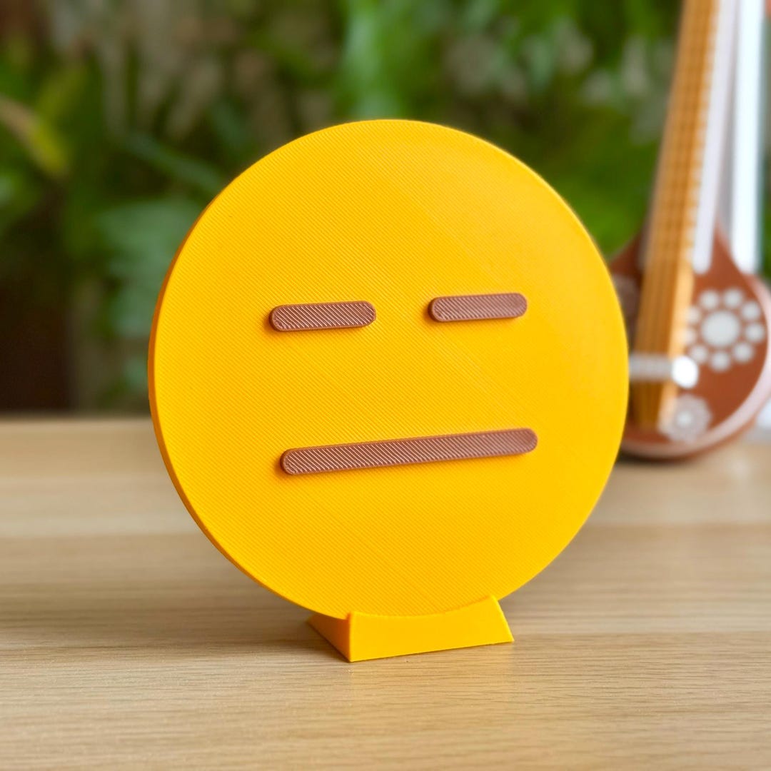 Expressionless Face Emoji | Real Life Emoji Figurine | Fun Desk Decor ...