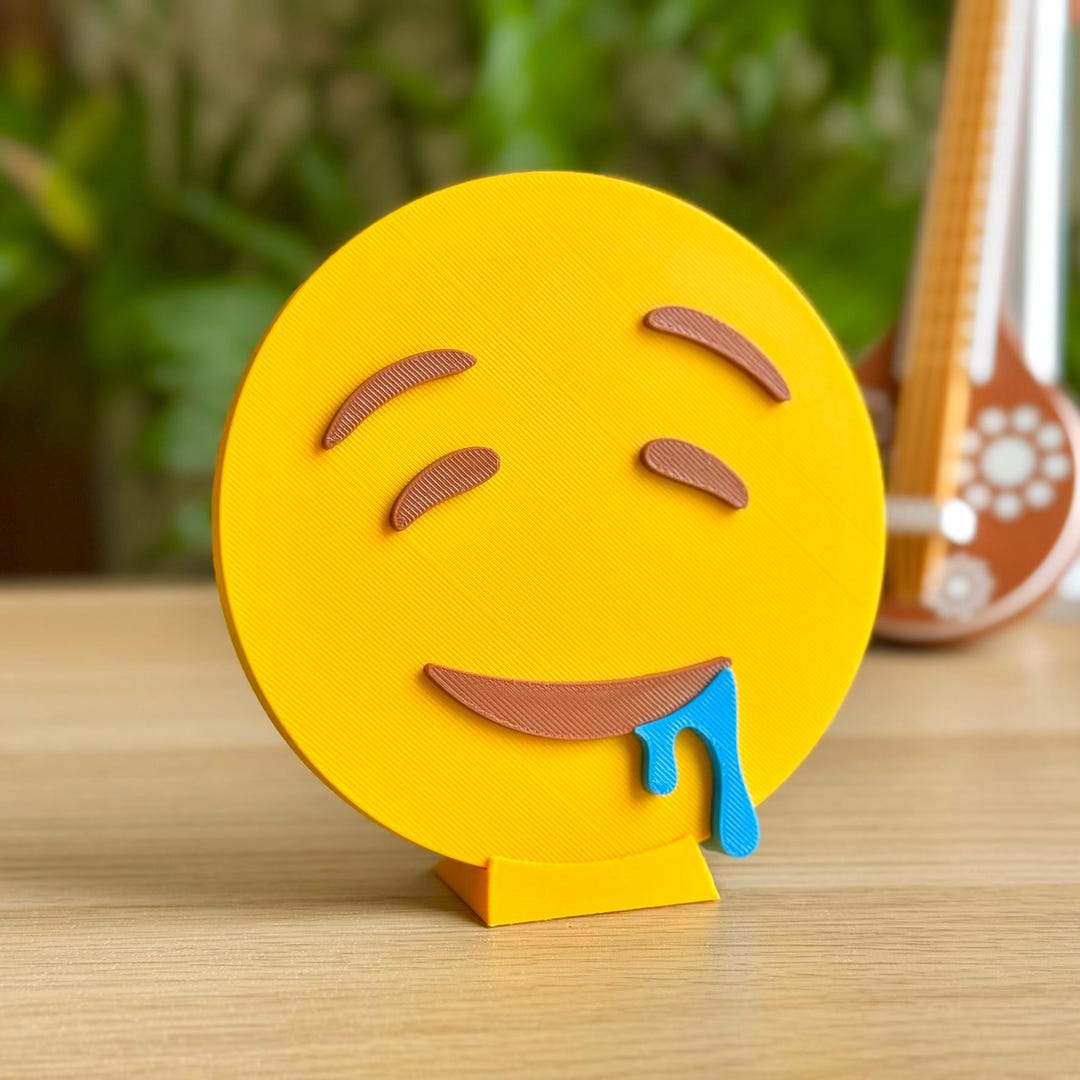 Drooling Face Emoji | Real Life Emoji Figurine | Fun Desk Decor | Cute ...