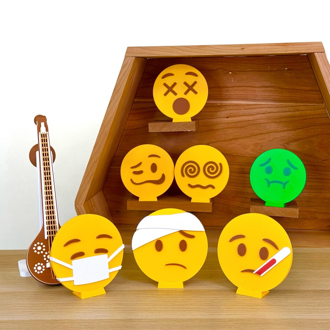 Real Life Sick Emojis! 7+ Sick Emojis for Home Decor, Desk Decor, Wall ...