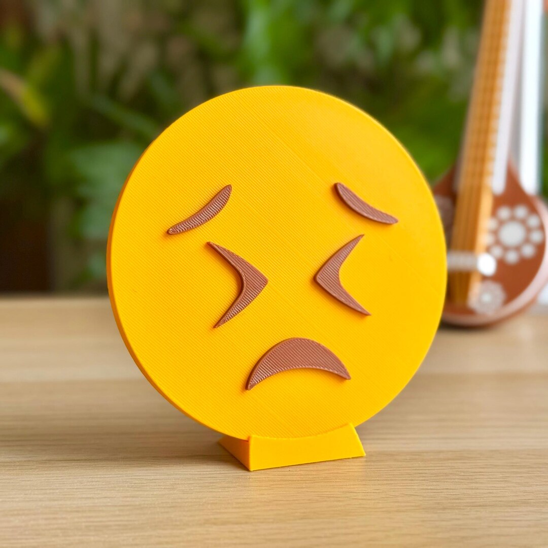 Persevering Face Emoji | Real Life Emoji Figurine | Fun Desk Decor ...