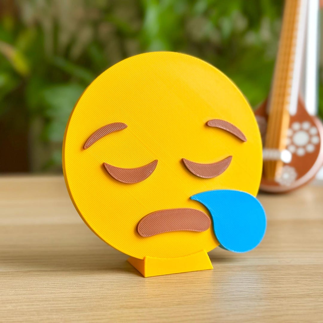 Sleepy Face Emoji | Real Life Emoji Figurine | Fun Desk Decor | Cute ...