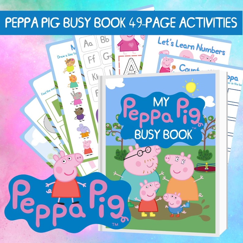 Peppa Pig Busy Book | Peppa Pig Activity Book | Peppa Pig Printables ...