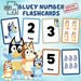 Bluey Number Flashcards | Bluey Counting 1-20 | 20 Numbers Flashcards ...
