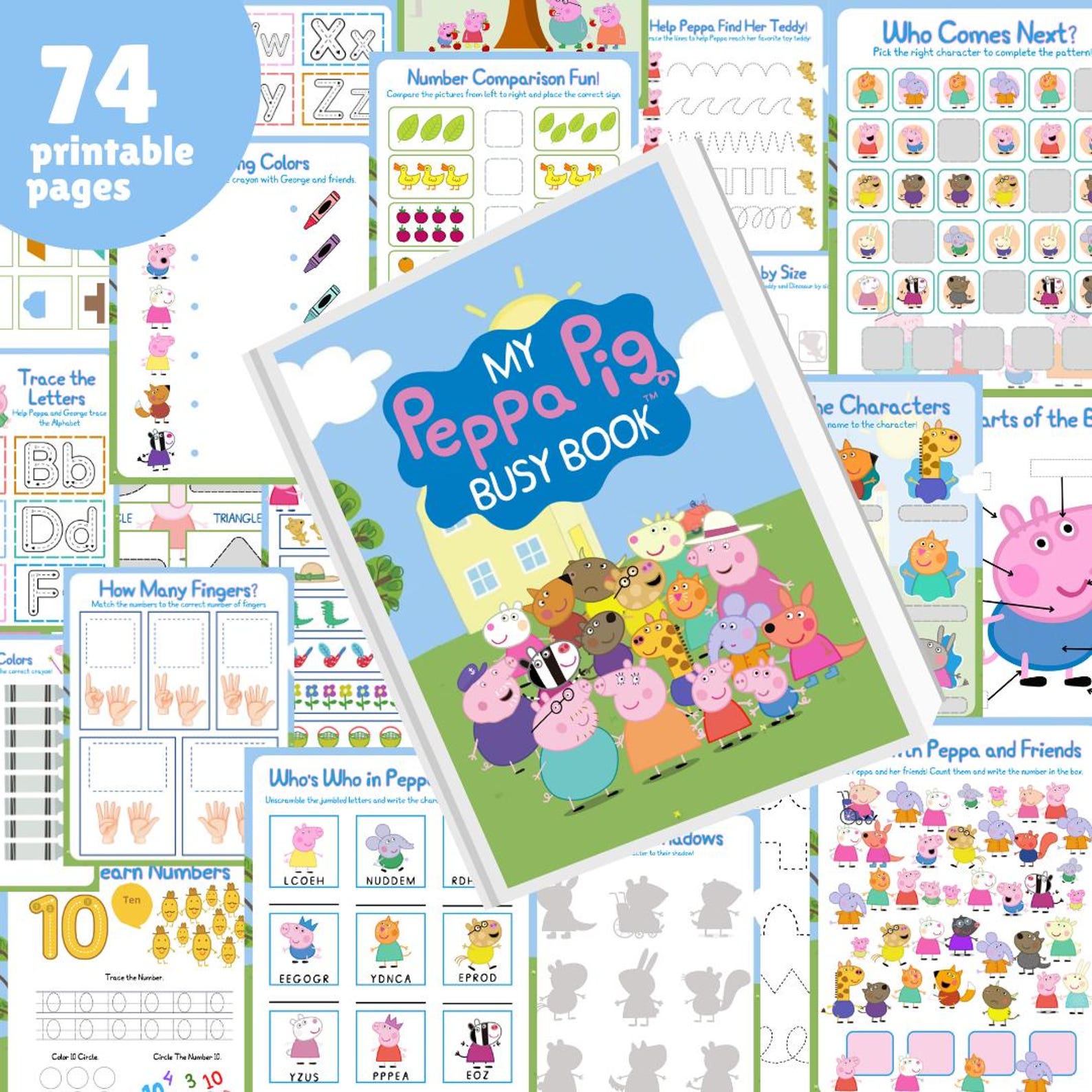 Peppa Pig Busy Book | Peppa Pig Activity Book | Peppa Pig Printables ...