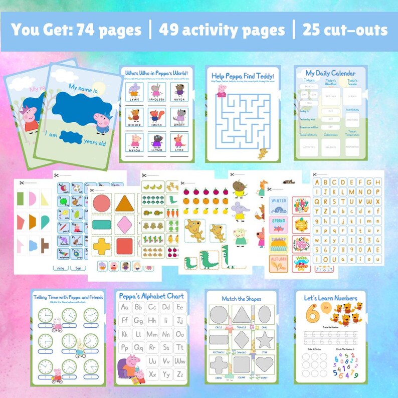 Peppa Pig Busy Book | Peppa Pig Activity Book | Peppa Pig Printables ...