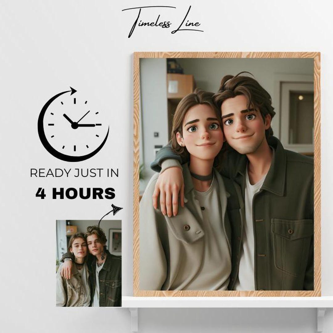 Personalized Pixar, Custom Pixar Art, Pixar Art Illustration, Pixar ...