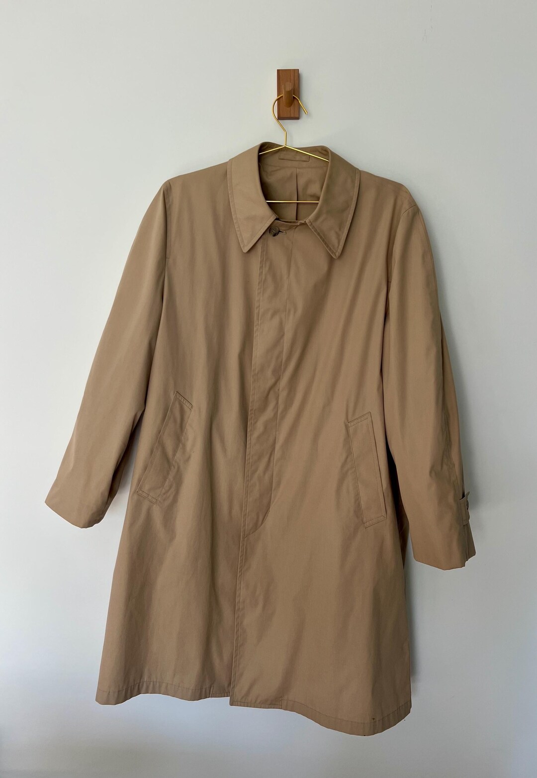 Vintage London Fog Button Down Khaki Trenchcoat - Größe 44 - Etsy Schweiz