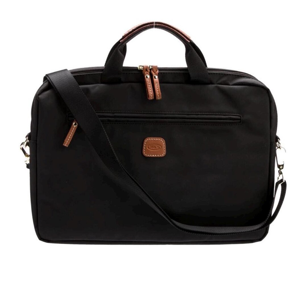 Bric’s Black Nylon Leather Laptop Bag Travel Briefcase Carry on ...