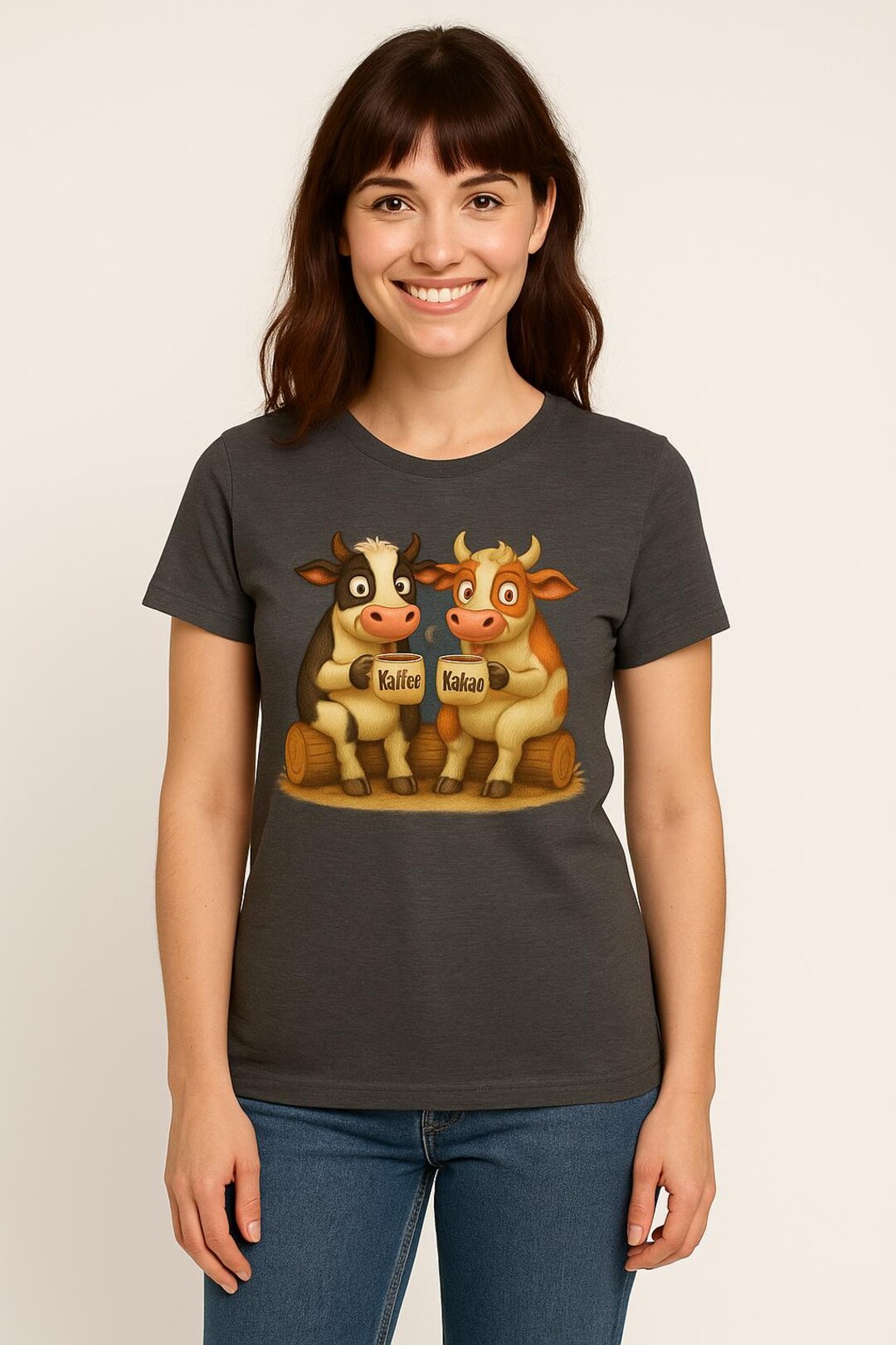 Coffee & Cocoa Cows T-shirt for Cow Lovers, Gift for Coffee Drinkers ...