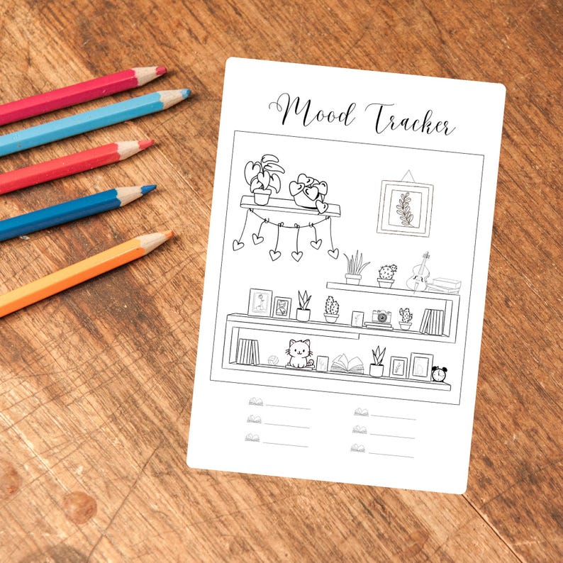 Mood Tracker Printable - Emotion Tracker - Daily Mood Tracker ...