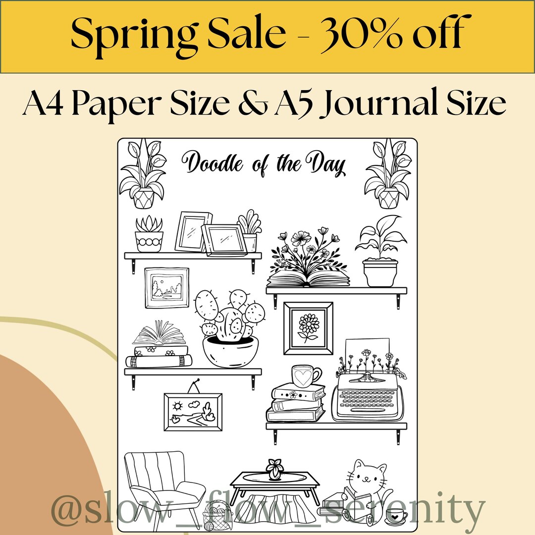 Doodle of the Day - Printable Journal Page - Planner Page - Daily ...