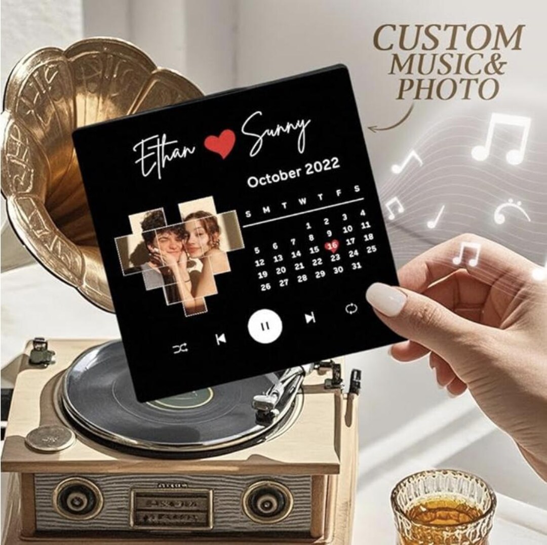 Magnetic Music Fridge Magnet Custom Photo Magnet for Long Distance ...