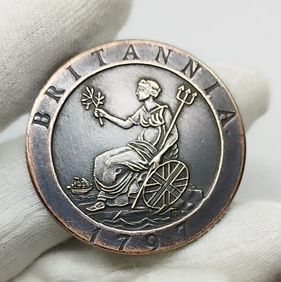 1797 King George III, Great Britain Two-pence Cartwheel Coin, Restrike ...