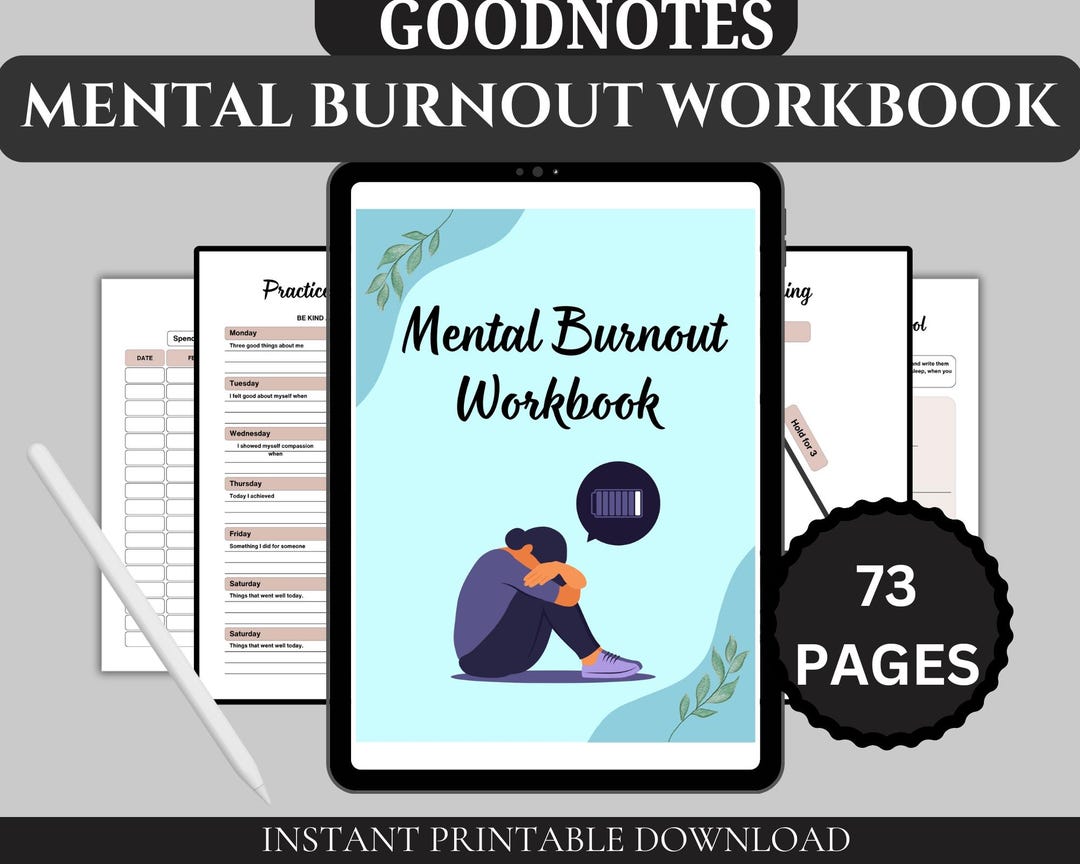 Editable Mental Burnout Planner, Mental Stress Free Tracker, Burnout ...