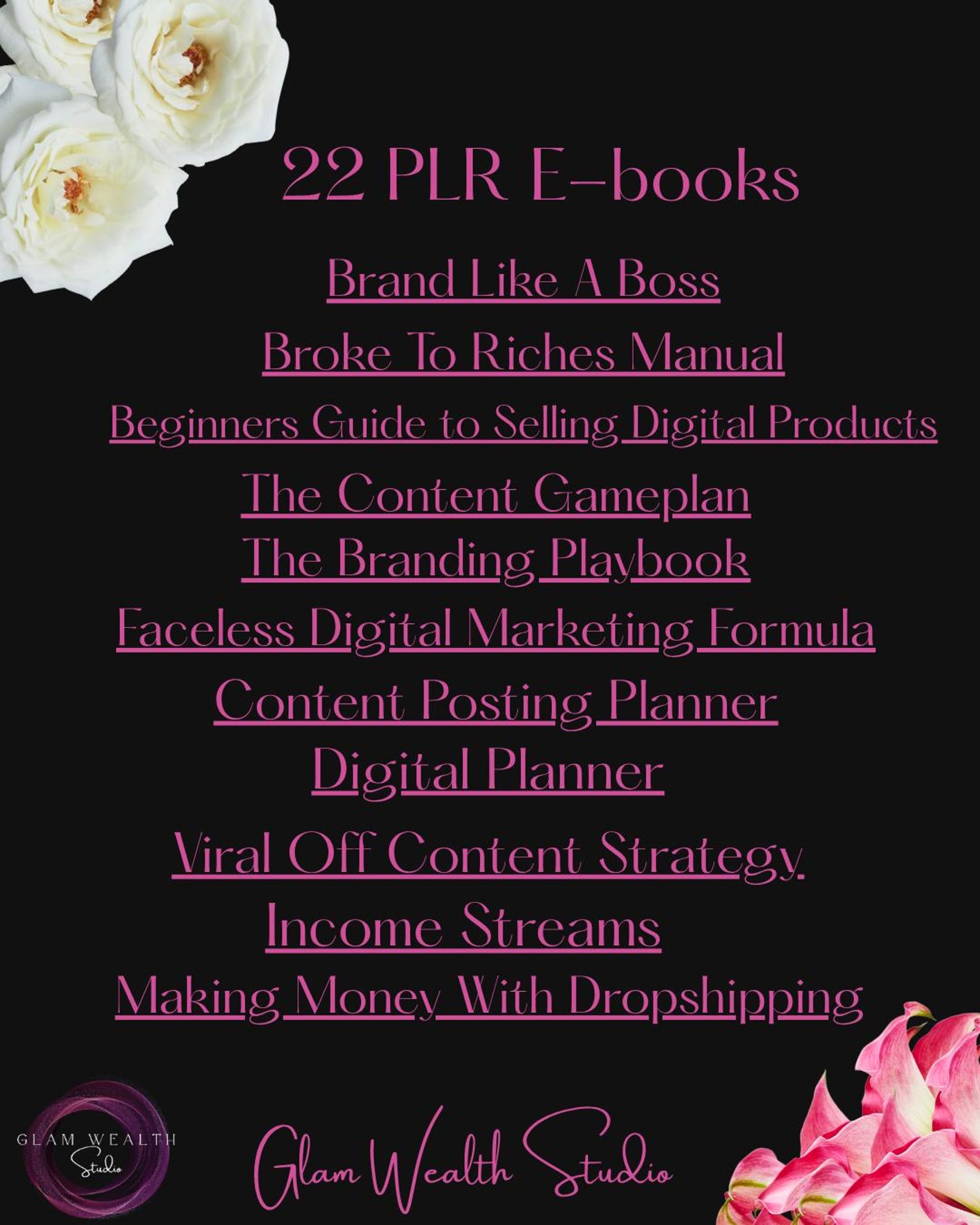 Girl Boss Ebook Bundle | 22 PLR Digital Products | Editable Canva ...